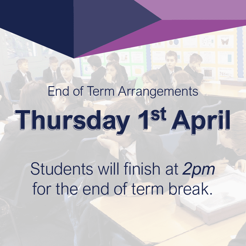 End of term arrangements - Sutton Community Academy