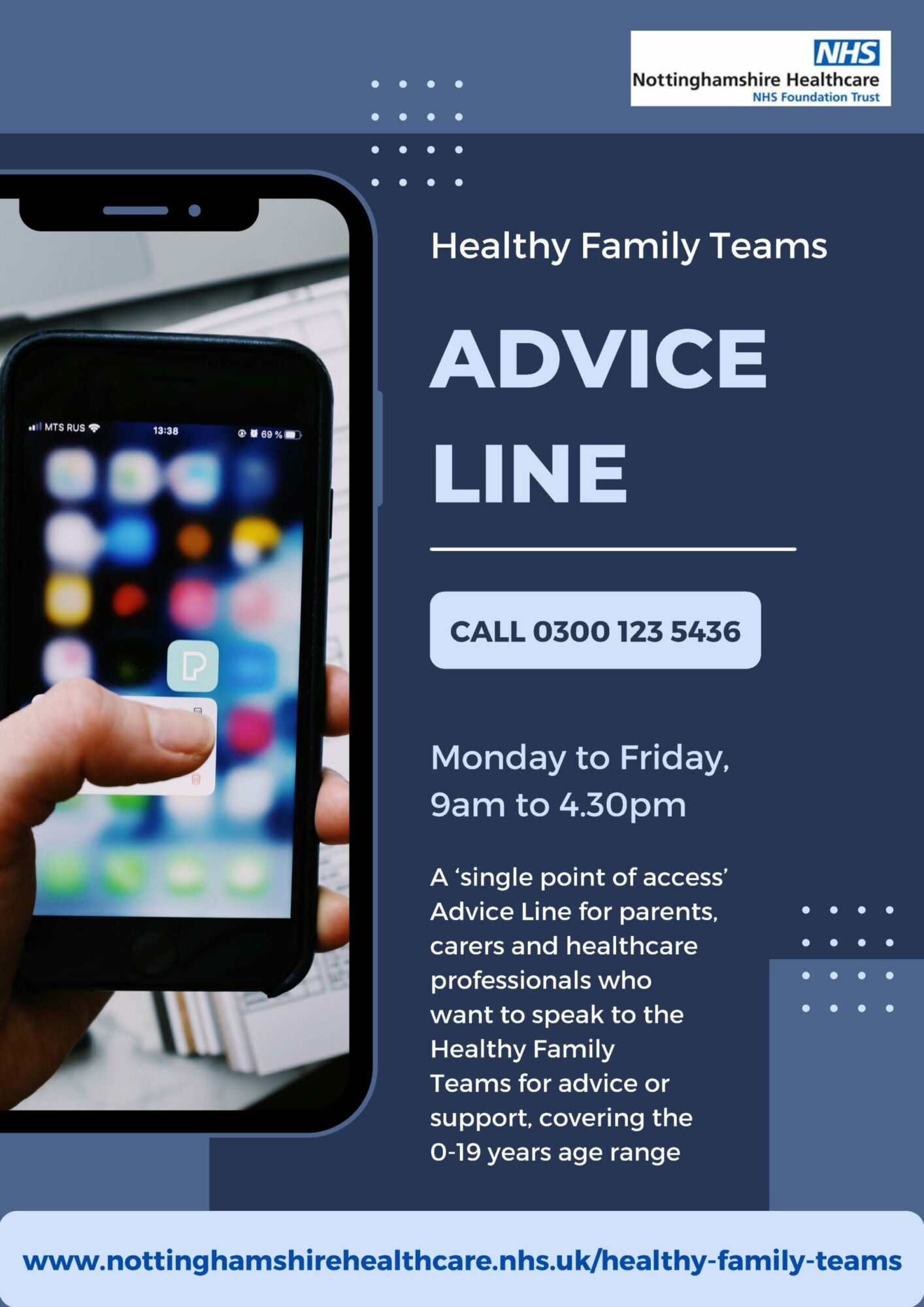 Healthy Family Teams Advice Line - Sutton Community Academy