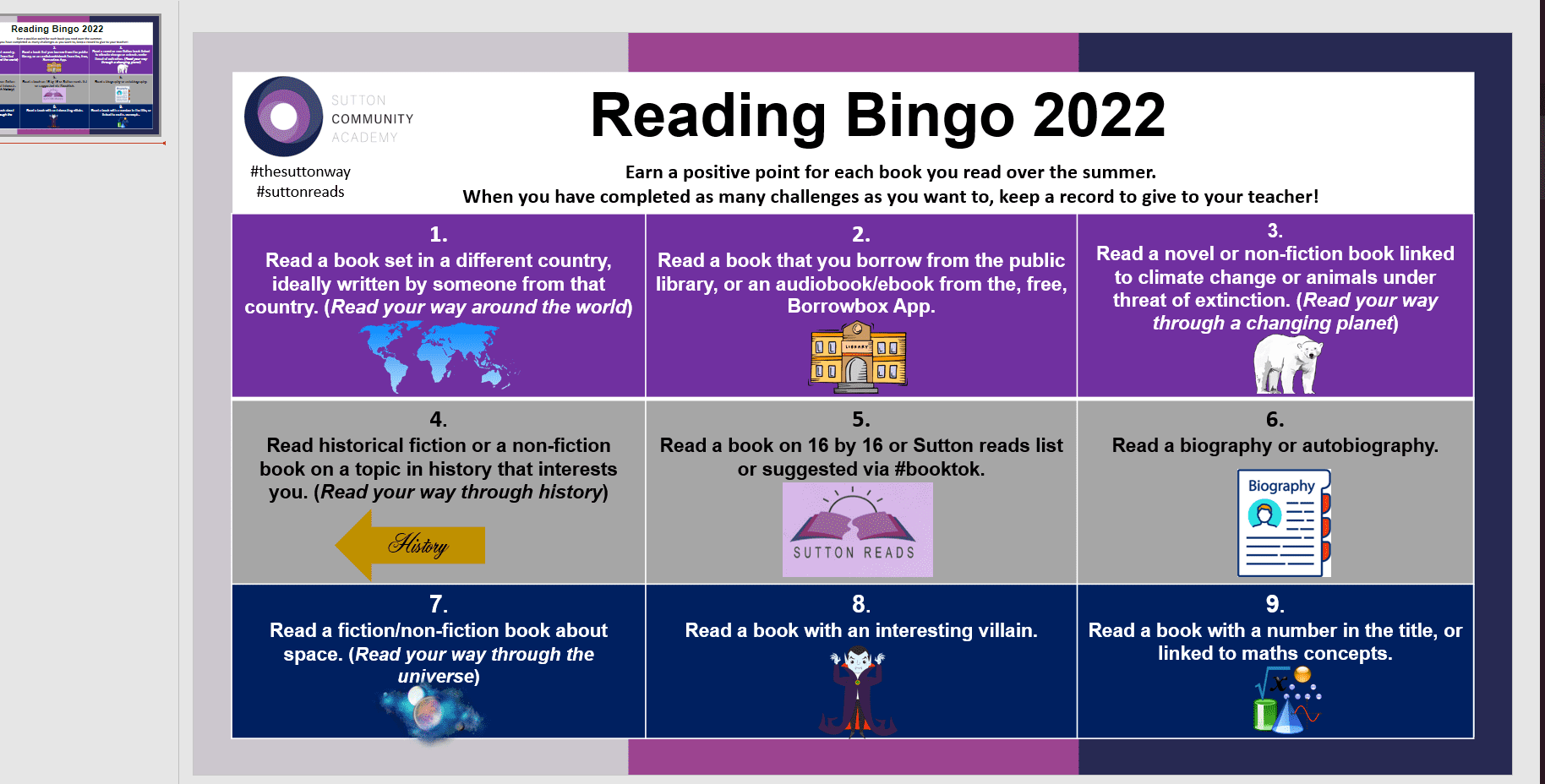 Reading Bingo 2022 - Sutton Community Academy Reading Bingo 2022 - Sutton Community Academy