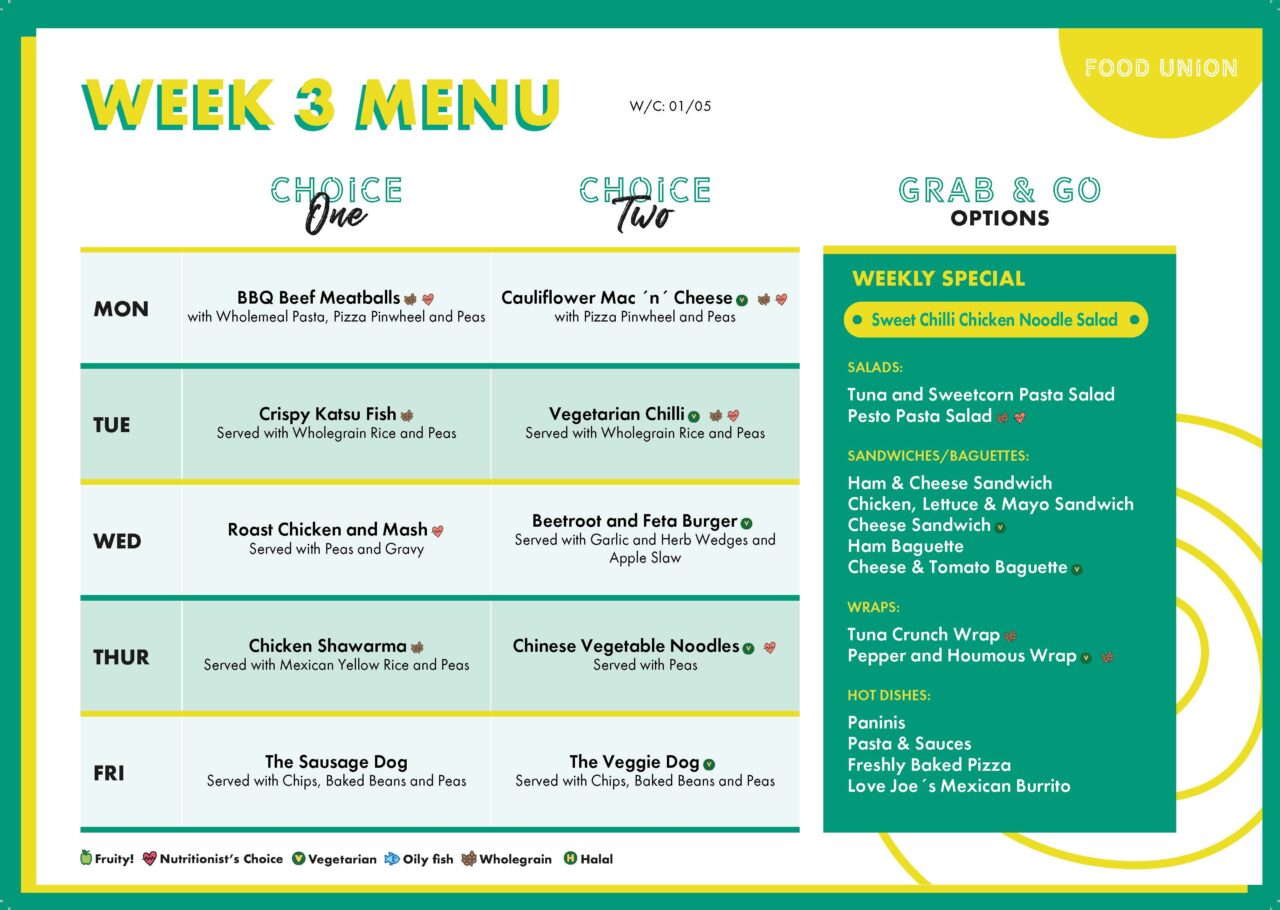 Lunchtime Menus - Sutton Community Academy